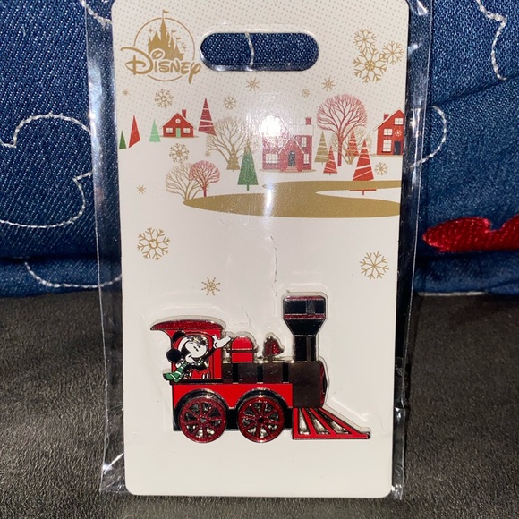 Disney | Accessories | Disneys Mickey Mouse Christmas Train Pin | Poshmark